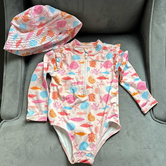 Eddie Bauer | Swim | Long Sleeve One Piece Rash Guard | Poshmark